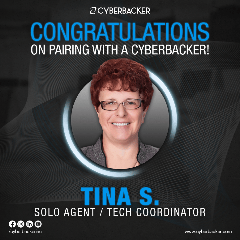 Congratulations On Pairing With A Cyberbacker - Tina S. | Cyberbacker